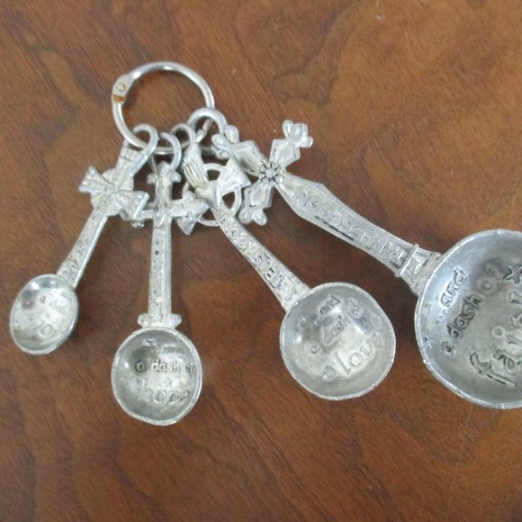Kitchen | Dash Of Joy Hope Love And Faith Measuring Spoons Set W Cross ...